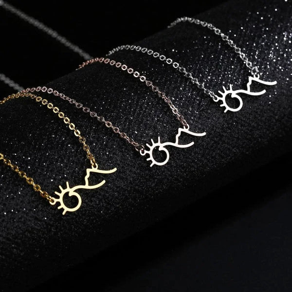 RANDO LADY - Ressentez l’Aventure: Collier Montagne en Acier Inoxydable